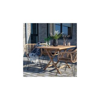 M&S Collection M&s - Table de jardin rectangulaire 120x80x75 cm en teck naturel