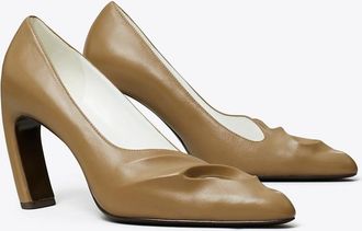 Tory Burch Damen Sculpted Peep-Toe Pump