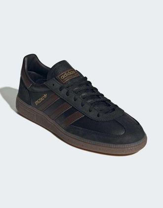 adidas Originals Handball Spezial - Baskets &agrave; semelles en gomme - Noir et marron
