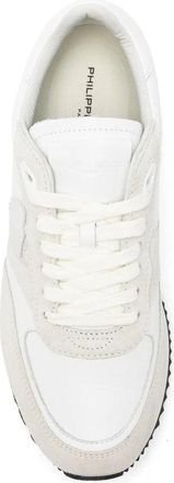 Philippe Model Leather and Suede Sneaker - White
