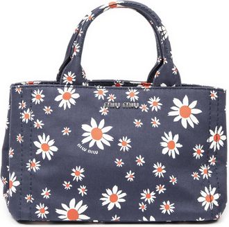 Miu Miu Crossbody Bags - Small Printed Open Tote - Gr. unisize - in Blau - f&uuml;r Damen