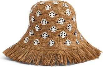 Paco Rabanne Raffia Bob Hut (1969 Scheiben) - - Accessories - Damen - Braun - ONE SIZE