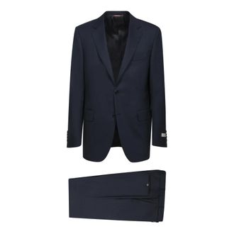 Canali Blauer Wollanzug Jacke Hose - - Suits - Herren - Blau - 2XL