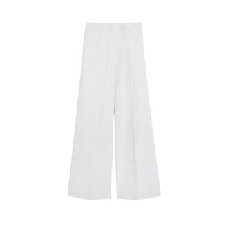 Max Mara Femme, Pantalons, Blanc, Taille: 42 FR Finish Wide Pantalons