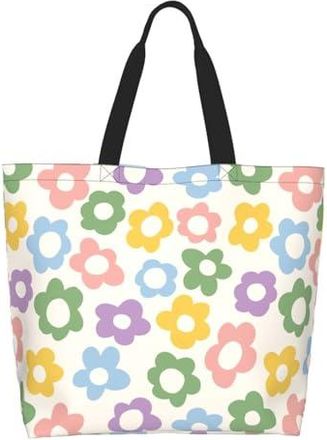 Generic Mode Florale Mignonne Et Branch&eacute;e Sac Cabas D&eacute;contract&eacute; Tote Bag L&eacute;ger Sac Fourre-Tout Pour Universit&eacute; Shopping Voyage
