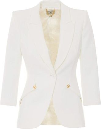 Elisabetta Franchi Sakko mit Spitzfasson - - Jackets - Damen - Wei&szlig; - M