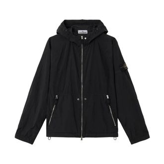 Stone Island Homme, Vestes, Noir, Taille: M Nylon Metal Watro-TC Short Parka