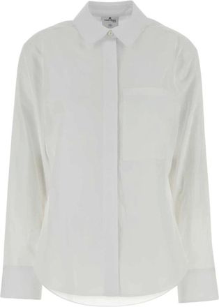 Courr&egrave;ges Femme, Blouses et Chemises, Blanc, Taille: 38 FR Chemise Popeline 1 Poche