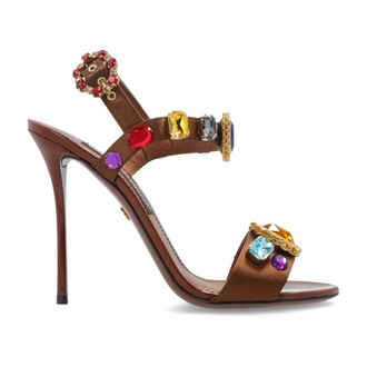 Dolce & Gabbana Femme, Chaussures, Brun, Taille: 39 EU Sandales Keira 2.0