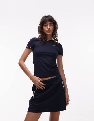 Lacoste Sportrock in Marineblau mit Rei&szlig;verschlussdetail, Kombiteil