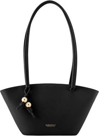 Seidenfelt Manufaktur Cuir sac shopper Arvaja Midi Tulip Shopper Black noir