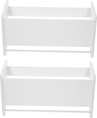 Valiclud Garneck 2 Stück Ultra Dünnes Wand Schuhregal Weiß Schlanker Hausschuh Organizer mit Einfacher Montage Vielseitiger Stauraum für Türen aus Holz und Lei