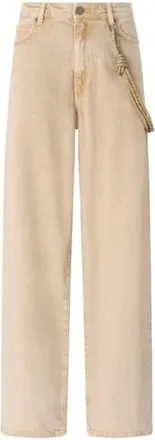 Pinko Pinko, Femme, Jeans, Beige, Taille: W28 Wide Jeans