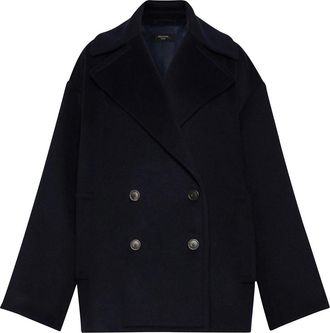 Max Mara Knielanger Mantel - Dunkelblau