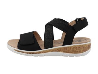 Romika Softrelax Keilsandale, Farbe:schwarz, Gr&ouml;&szlig;e:39