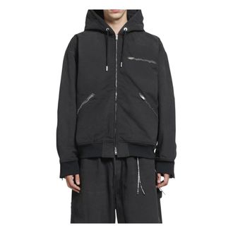 MASTERMIND WORLD Stone Washed Hooded Work Jacket - - Jackets - Herren - Schwarzk - M
