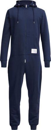 11 Project PRAndrinos Herren Jumpsuit Einteiler Sweat-Anzug mit Kapuze Kordelzug Kängurutasche Reißverschluss Rippbündchen Baumwollmischung Regular fit, Größe:XX