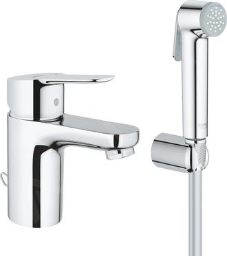 GROHE Miscelatore Per Lavabo Bauedge Misura S + Doccia Bidet, Cromo (23757000)
