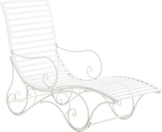 Clp Chaise longue de jardin Amiens Blanc