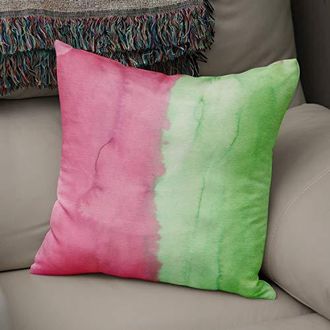 Bonamaison Le Jardin du Lin Kissen Zierkissenbezug Kissenbezug, Aquarell-Thema Dekoration, F&uuml;r Zuhause Autos B&uuml;ro Sofa Wohnzimmer Couch Schlafzimmer Dekor, 50x50