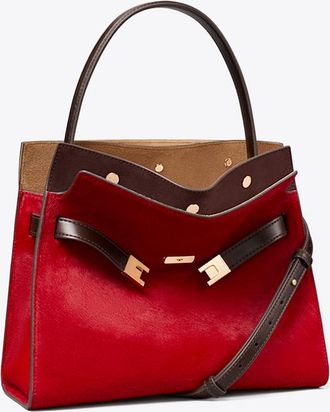 Tory Burch Kleine Lee Radziwill Double Bag aus Kalbshaar