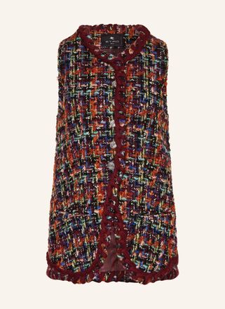 Etro Etro Tweed-Weste Mit Glitzergarn rot