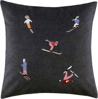 Sportalm KITZB&Uuml;HEL Zierkissenh&uuml;lle SKIING - 1 St&uuml;ck 50x50 cm, Anthrazit