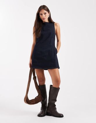 Levi's Robe droite courte en jean - Bleu