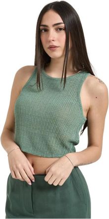 Patrizia Pepe Femme, Tops, Vert, Taille: 38 FR Knit Top