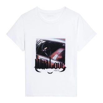 Zadig&Voltaire T-shirt Alys Photo Wild Ride - Femme - Tops - Blanc - Taille: 42 FR