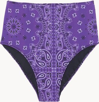 Kujten Culotte taille haute imprimée - Maillot de Bain Amalfi