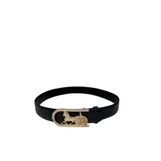 Celine Ceinture Vintage en Cuir Pr&eacute;-appartenant - Femme - Pre-owned - Noir - Taille: ONE Size