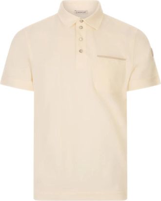 Moncler Homme, Tops, Blanc, Taille: M SS Polo