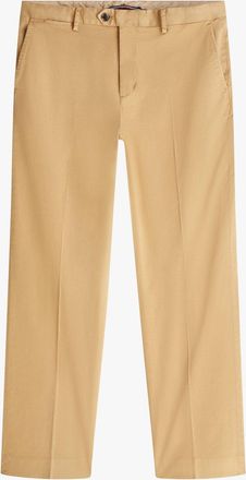 Tommy Hilfiger Pantalon droit New York Label en coton m&eacute;lang&eacute;