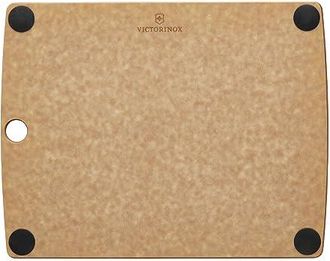 Victorinox by Swiss Army Schneidebrett, All-in-One, Cutting Board L 44.4 x, 33 x, 0.6, Saftrille, Klingenschonend, Rutschfest, Spülmaschinengeeignet, Braun