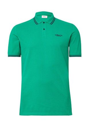 s.Oliver Kurzarmshirt Polo-Shirt Piqu&eacute;-Poloshirt mit Kontrastdetails und Logo