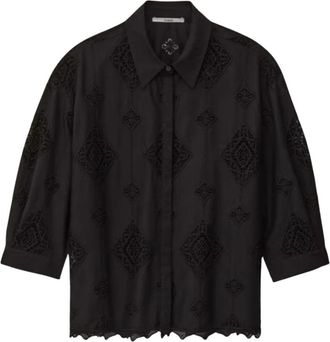 BA&SH Femme, Blouses et Chemises, Noir, Taille: 42 FR Muriel Chemise &agrave; manches 3/4