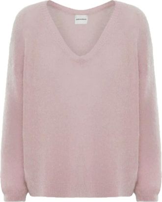 Americandreams Americandreams, Femme, Pulls, Rose, Taille: 42 FR Silja V Neck Knit
