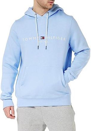 Tommy Hilfiger Sweat &agrave; Capuche Logo Tommy avec Capuche, Bleu (Vessel Blue), S