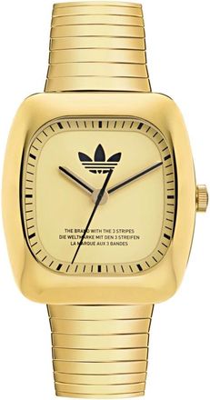 adidas Retro Wave One Gold Edelstahl Uhr - - Accessories - unisex - Gelb - ONE SIZE