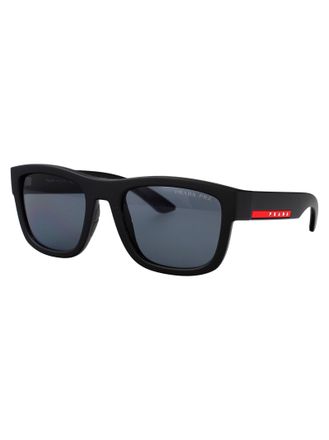 Prada 0PS Matte Black Rubber Nylon Sunglasses - Black