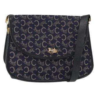 Celine Sac bandouli&egrave;re en toile Pre-owned - Femme - Pre-owned - Bleu - Taille: ONE Size