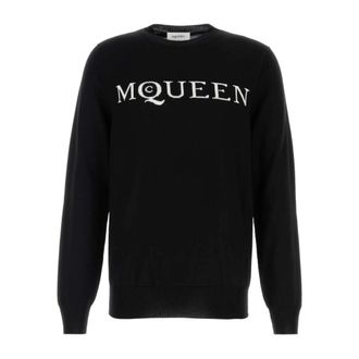 Alexander McQueen Schwarzer Wollpullover Strickwaren - - Sweatshirts & Hoodies - Herren - Schwarzk - L