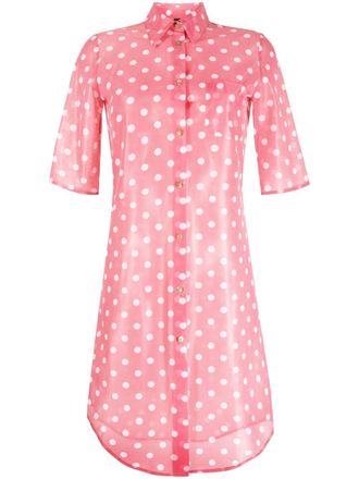 Jean Paul Gaultier robe-chemise à pois (années 1990) - Rose