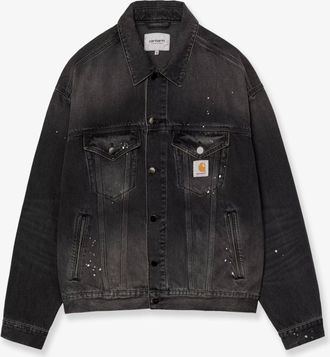 Carhartt Work in Progress Black denim jacket with a distressed effect - CARHARTT WIP - gender_Man