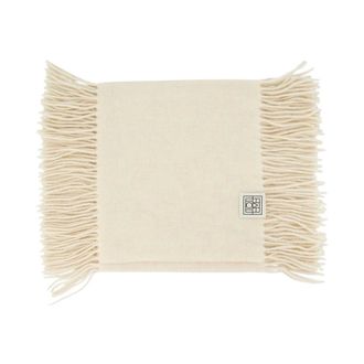 Toteme &Eacute;charpe &agrave; franges en cachemire - Femme - Accessoires - Beige - Taille: ONE Size