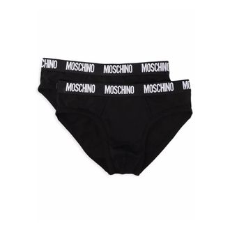 Moschino Cotton Stretch Brief 2er-Pack - - Underwear - Herren - Schwarzk - S