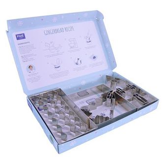 PME No&euml;l Set dEmporte-Pi&egrave;ces Maison en Pain d&Eacute;pices, Argent&eacute;