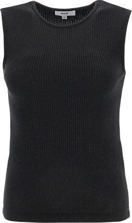 A Gold E Femme, Tops, Noir, Taille: 36 FR Ribbed Sleeveless Top