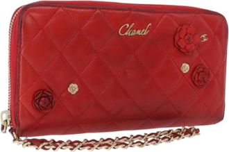 Chanel Portefeuille Long Pre-owned Vintage - Femme - Pre-owned - Rouge - Taille: ONE Size